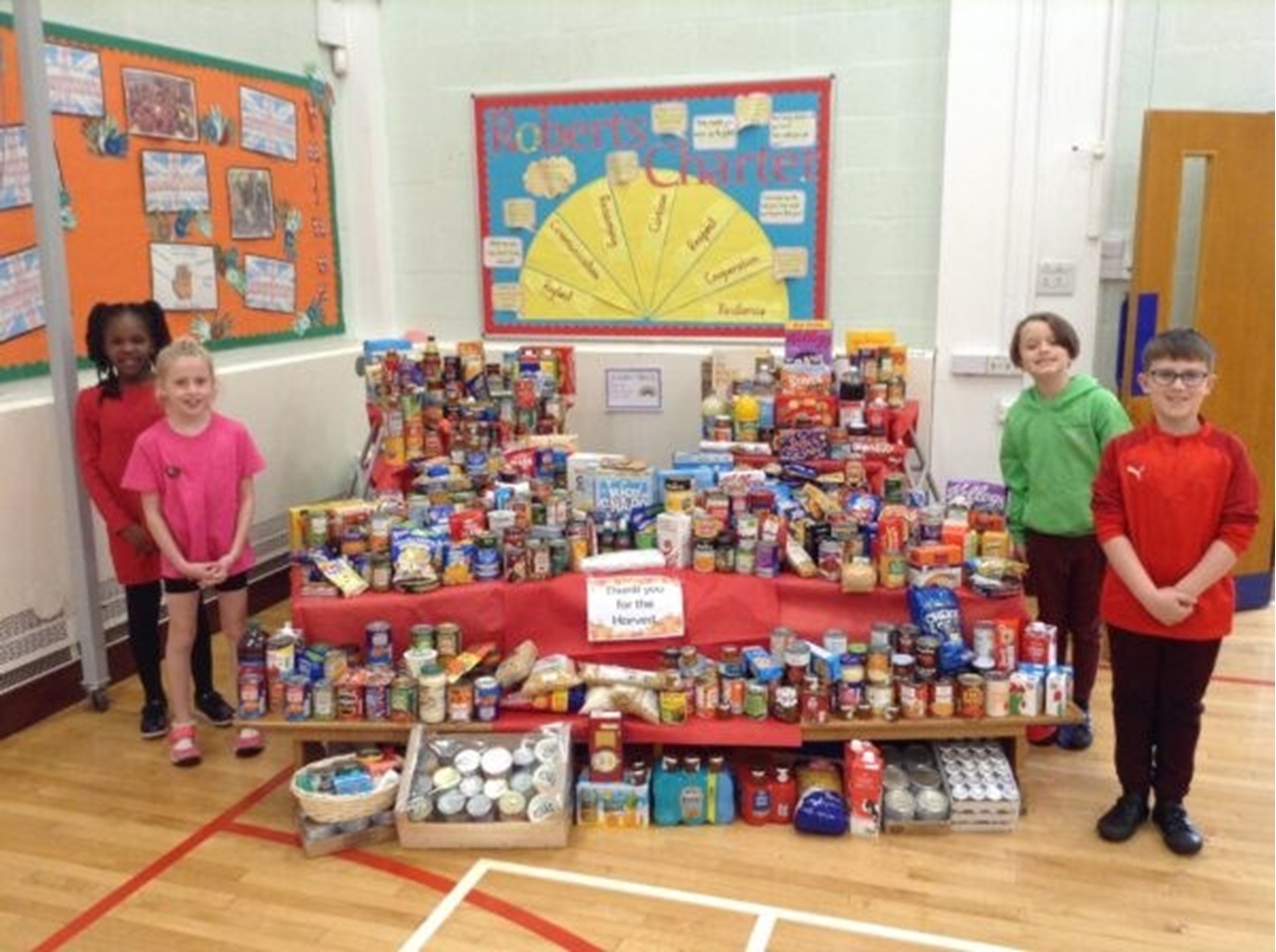 Roberts Primary School - Food Bank - Harvest Collection